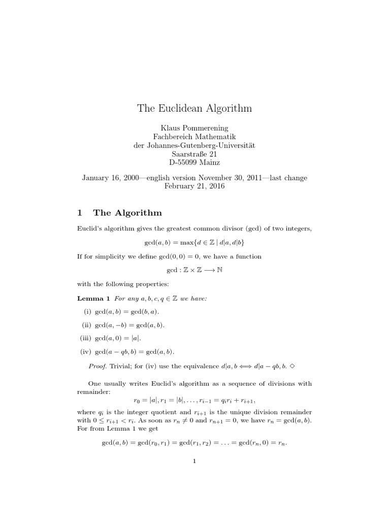 Euclid | Download Free PDF | Ring (Mathematics) | Ring Theory