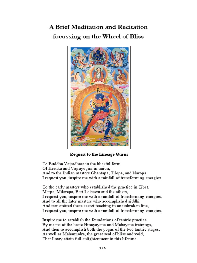 Chakrasamvara Meditation and Chanting Method 2022 | PDF | Vajrayana ...