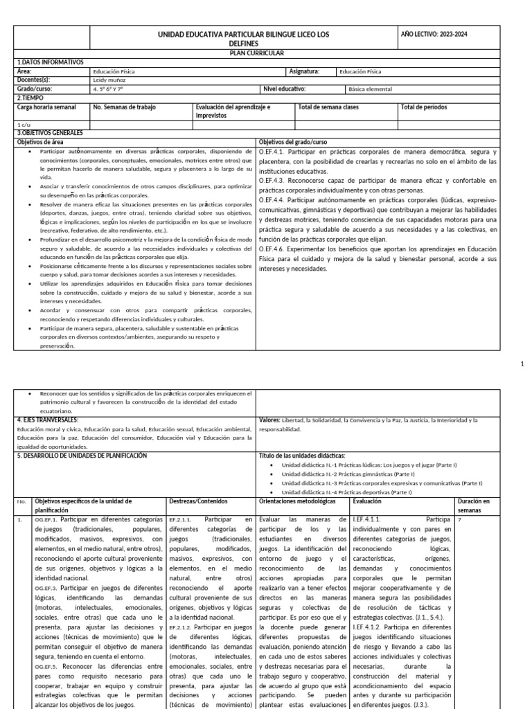 PLANIFICACION Leidy | PDF | Evaluación | Educación sexual