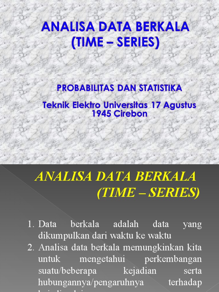 Analisa Data Berkala (Time - Series) | PDF | Teknologi & Rekayasa