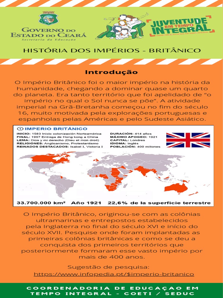 CHS019 HISTORIA DOS IMPERIOS Imperio Britanico | PDF | Império ...