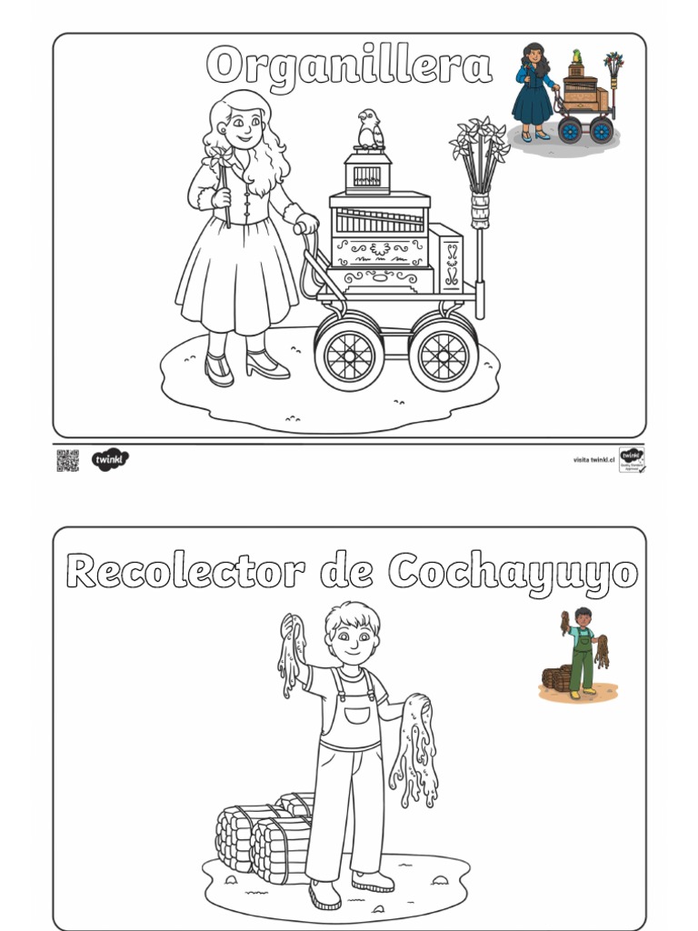 CL Cs 1660065714 Hojas para Colorear Oficios Tradicionales - Ver - 1 | PDF