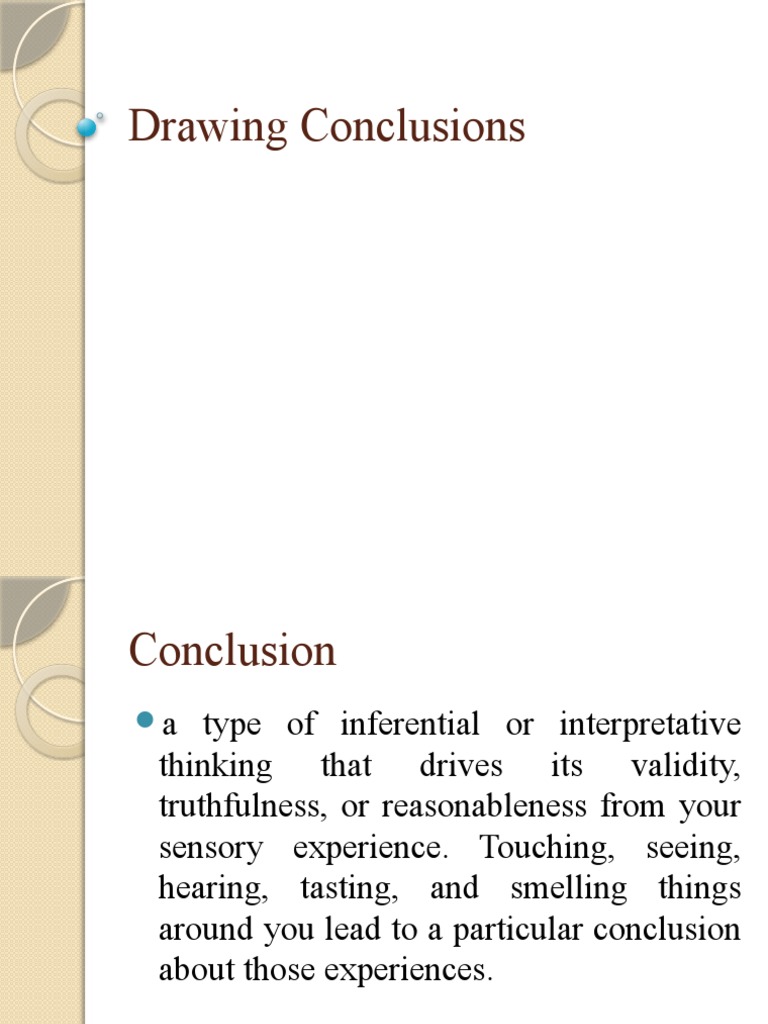 Drawing Conclusions | Download Free PDF | Critical Thinking | Experience