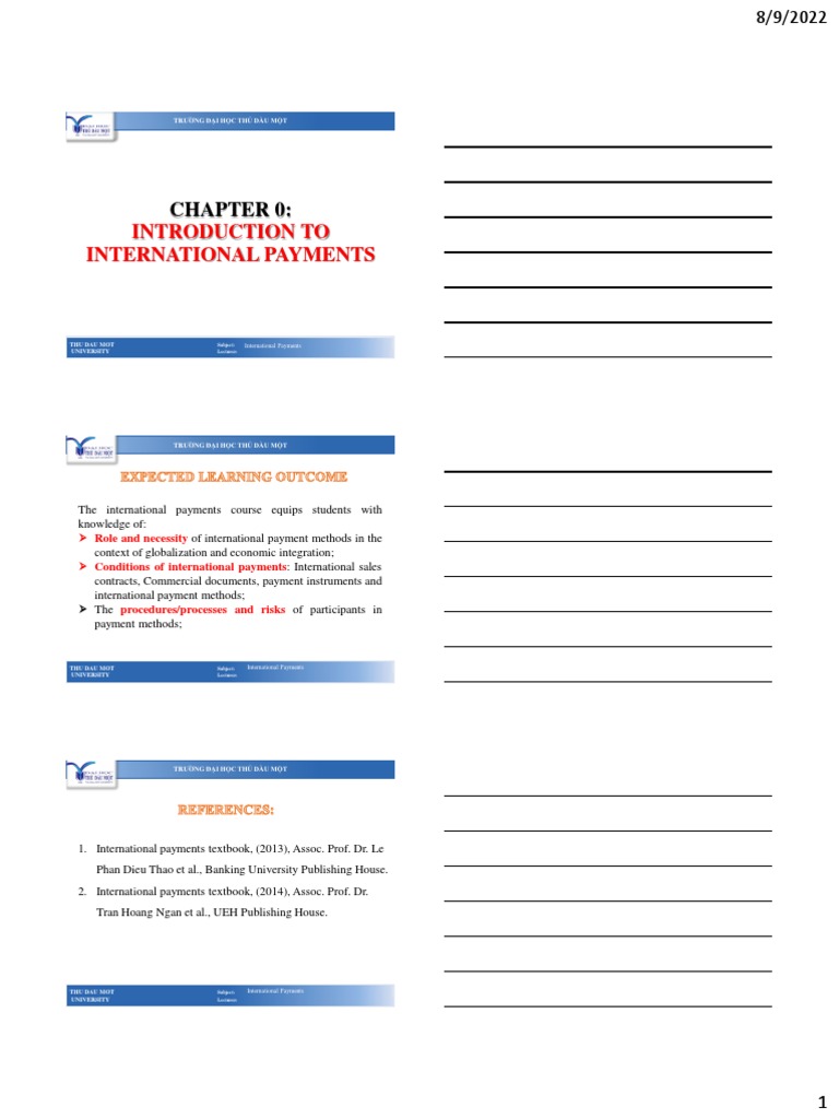 Chap 0,1, - Introduction, Overview PDF | PDF | Clearing (Finance) | Banks