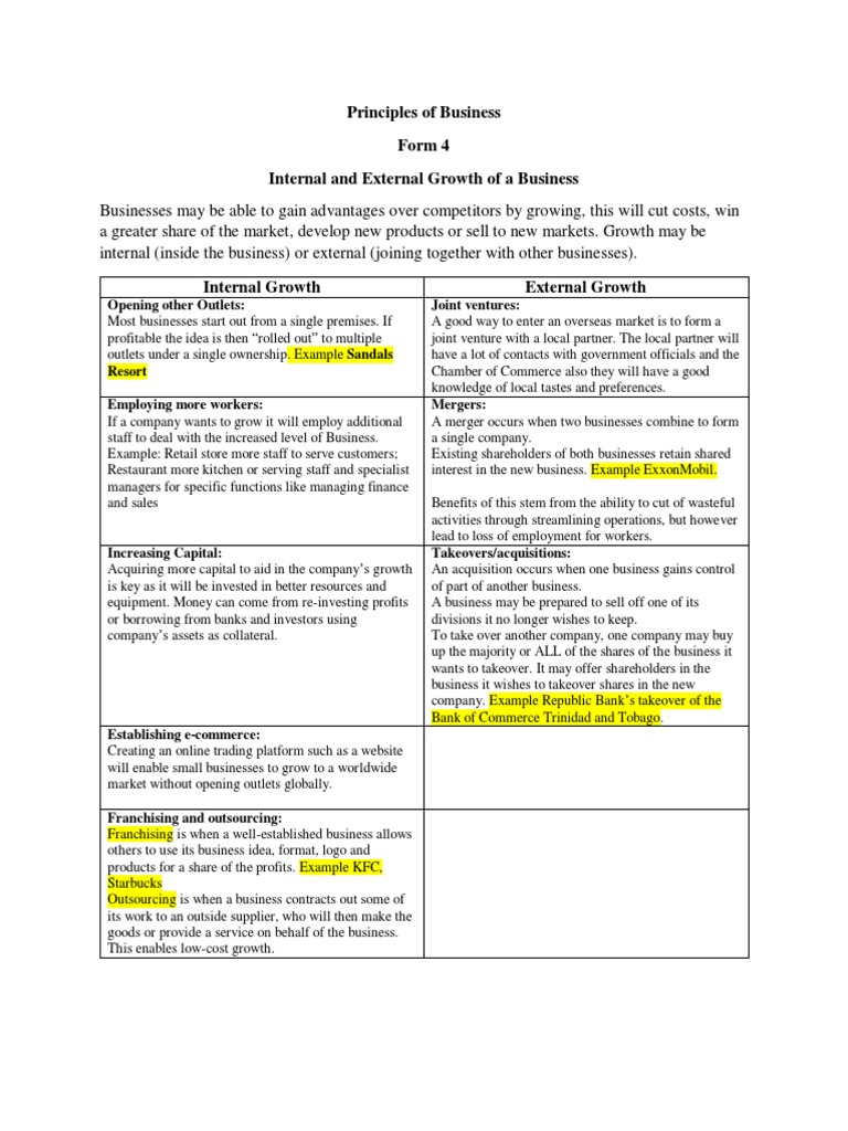 Form 4 POB Growth and Linkage Industry | PDF | Business | Mergers And Acquisitions