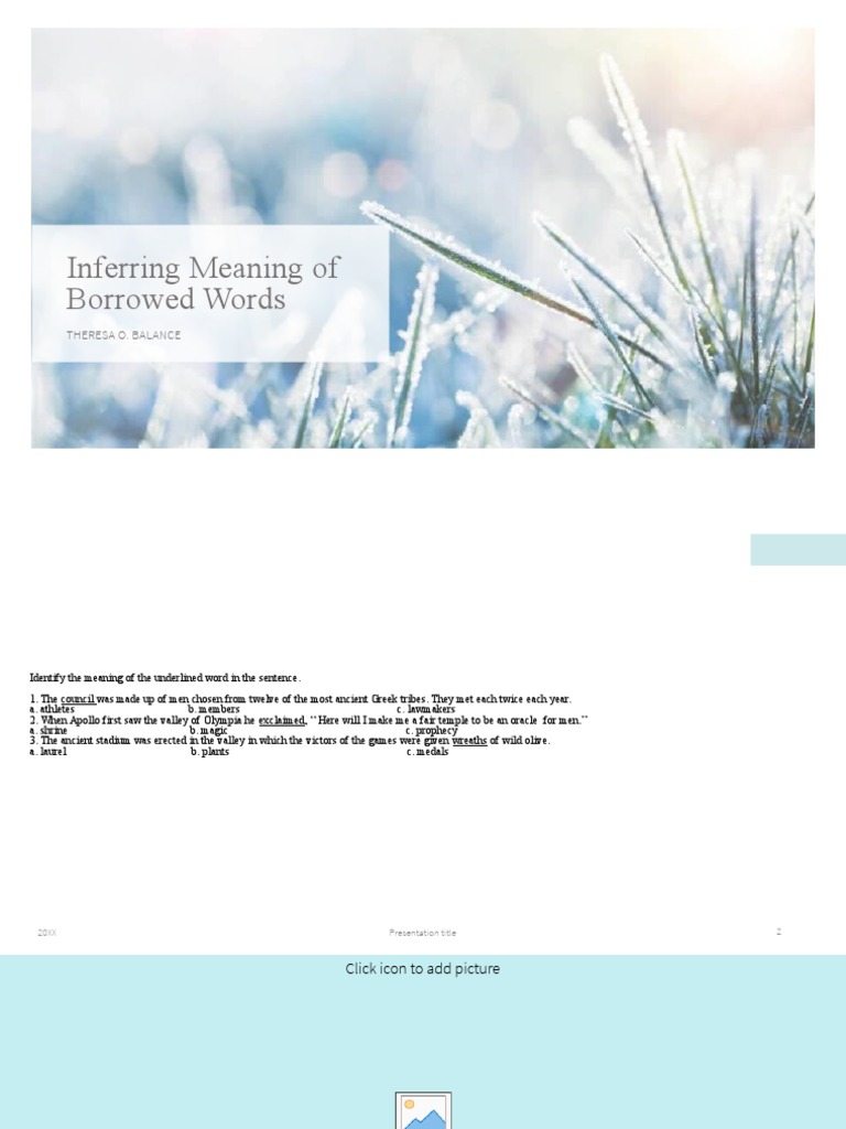 Understanding Borrowed Words in Language | PDF