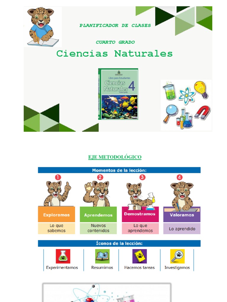 Planificador de Ciencias Naturales 4° Grado | PDF | Tierra | Luna