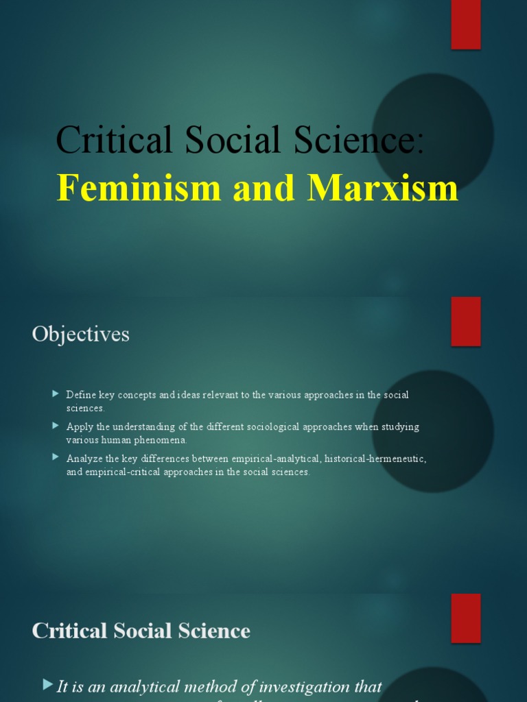 Lesson 4 - Critical Social Sciences | PDF | Feminism | Gender Studies