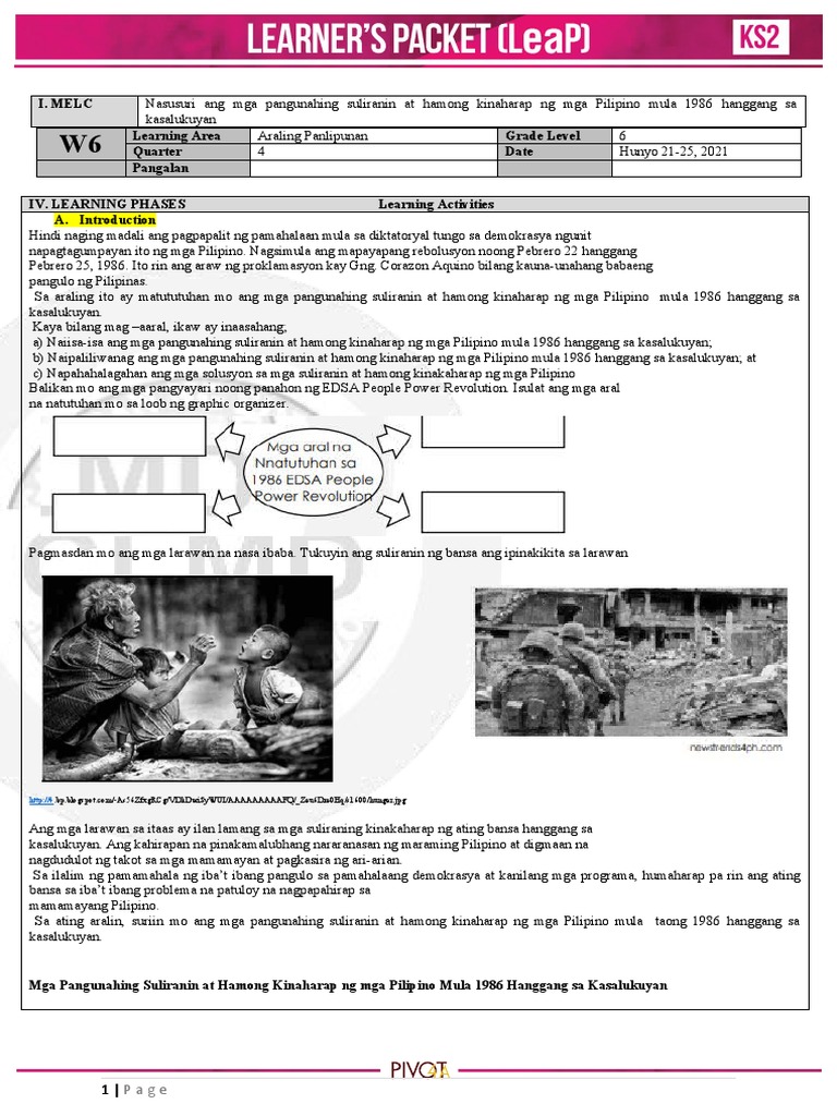 SDO ANTIPOLO-KS2-LeaP-AP6-Q4-WK6 | PDF