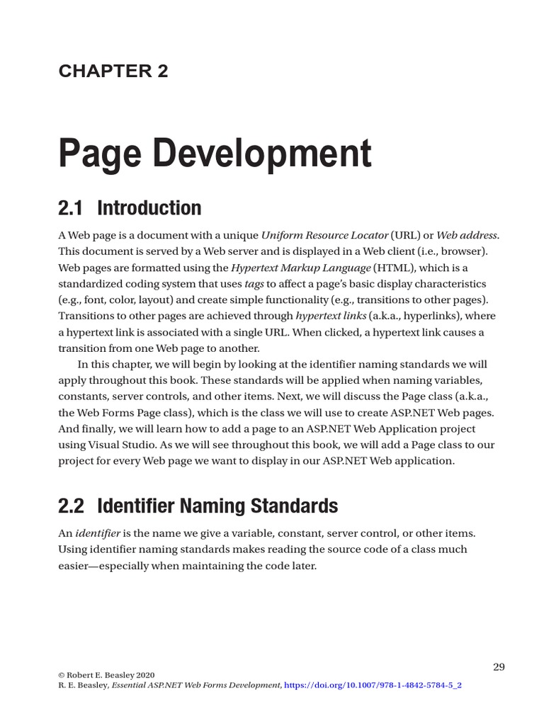 Chapter 2 Page Development PDF | PDF | World Wide Web | Internet & Web