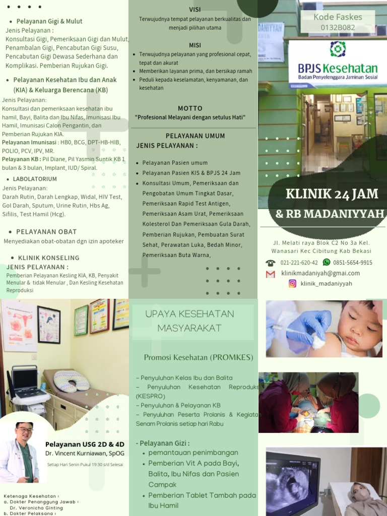 (Ukuran Asli) LEAFLEAT KLINIK MADANIYYAH | PDF