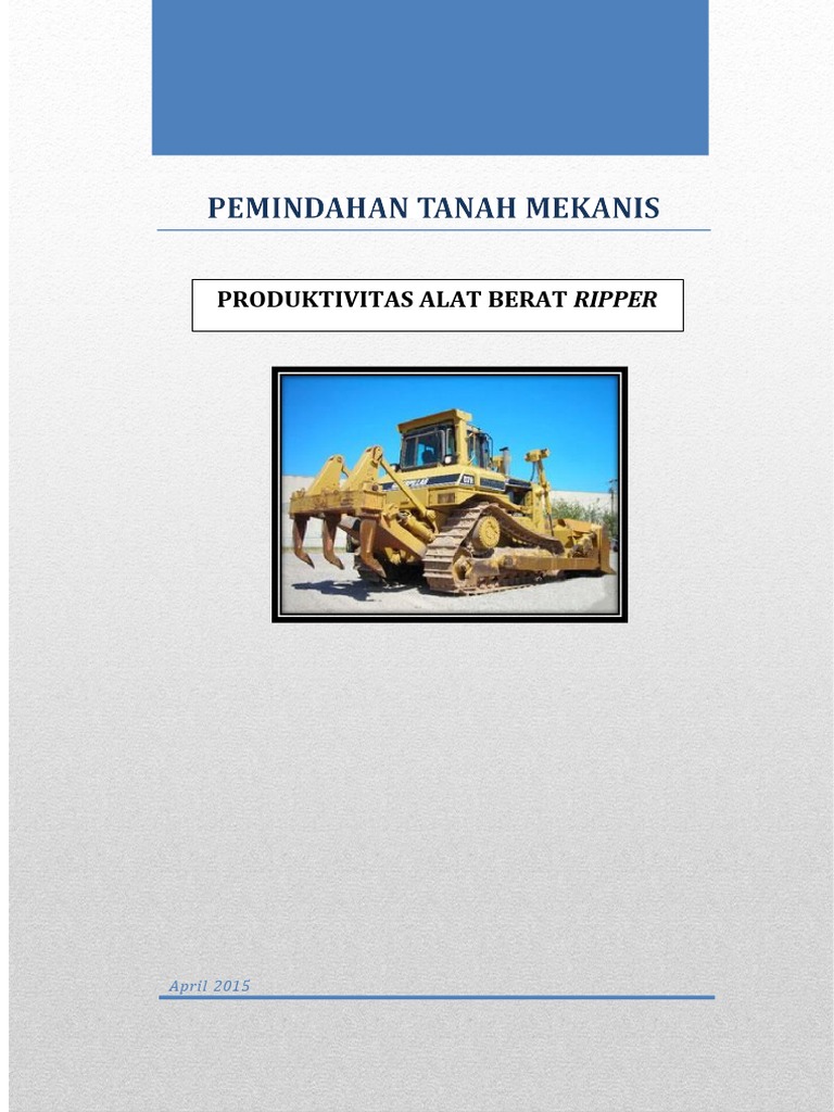 Produktivitas Alat Berat Ripper | PDF