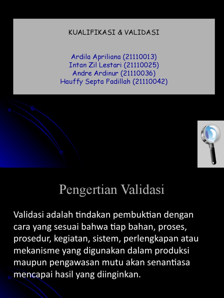 Kualifikasi dan Validasi CPOB 2024 | PDF