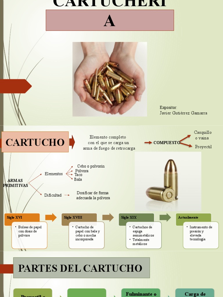 CARTUCHERIA y DISTANCIA DE LOS DISPAROS | PDF | Cartucho (armas de ...
