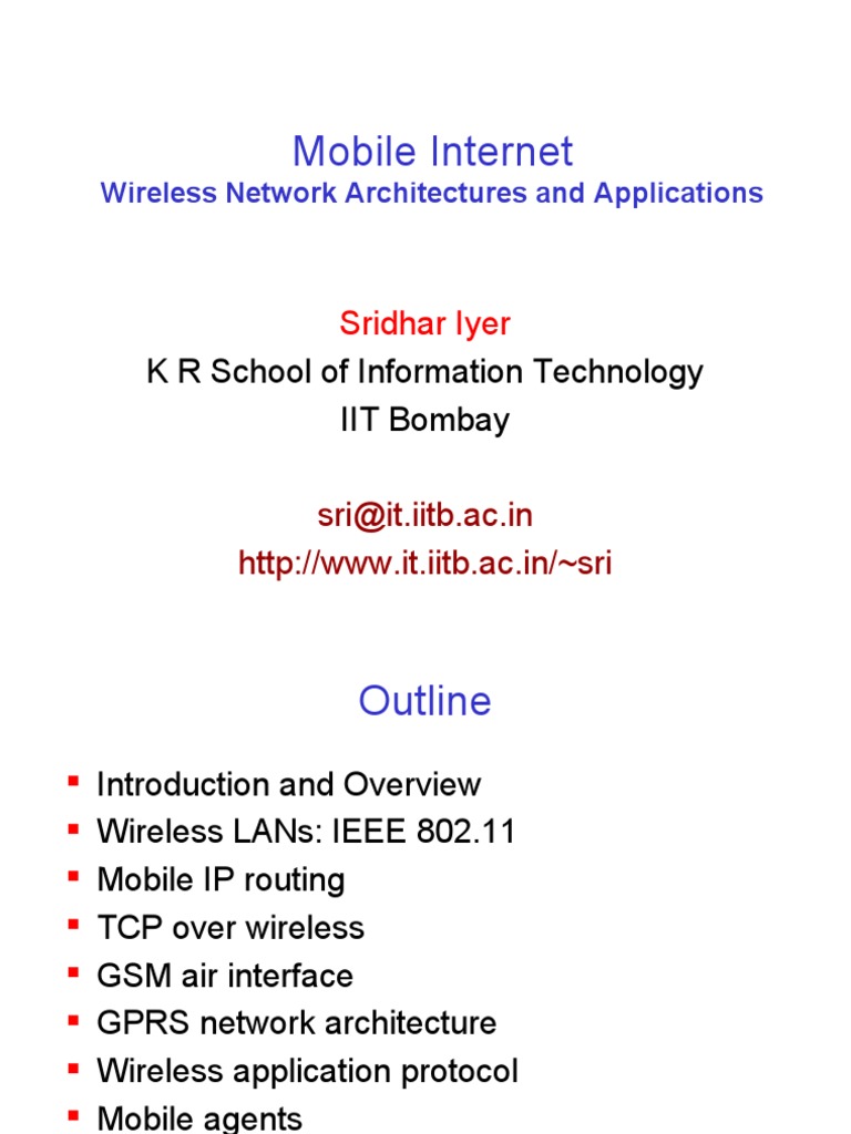Mobileinternet | PDF | Transmission Control Protocol | Cellular Network