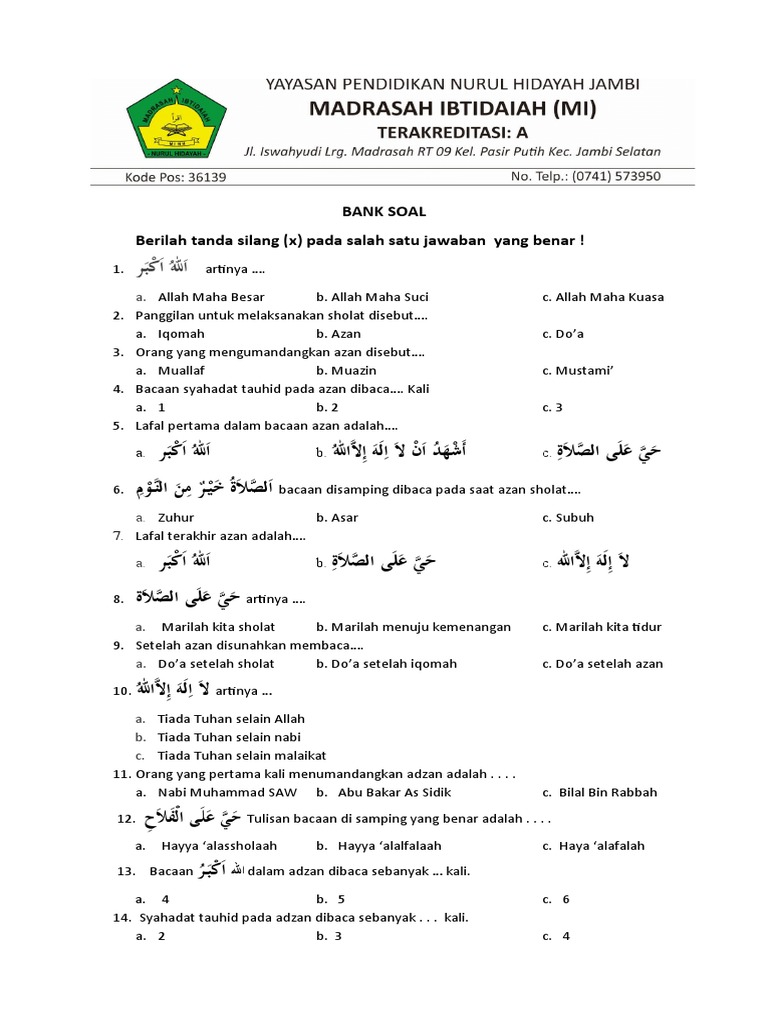 Kumpulan Soal Praktek Ibadah | PDF