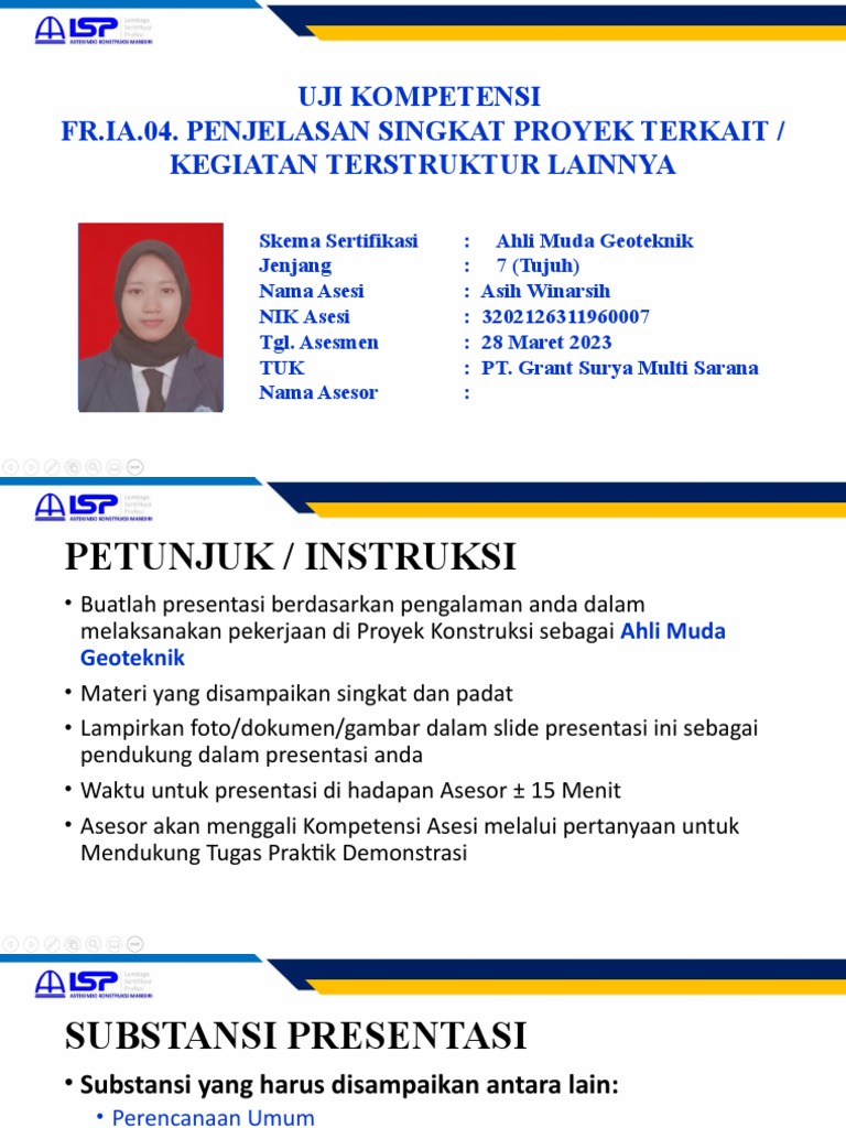 Asih Winarsih Ahli Muda Geoteknik | PDF