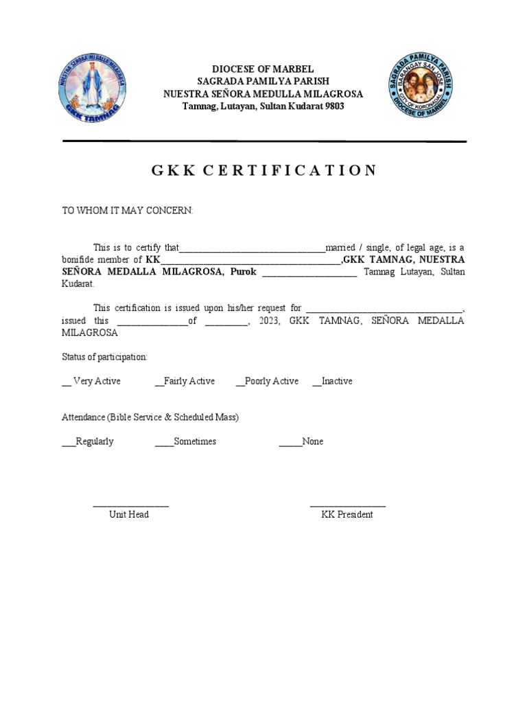 GKK Certification | PDF