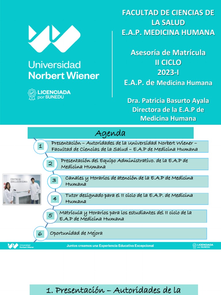 Asesoría de Matrícula 2023 - I II CICLO EAP MEDICINA HUMANA | PDF ...