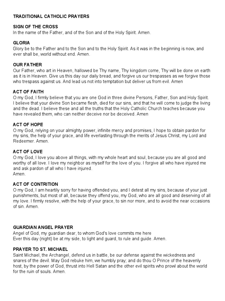 Traditional Catholic Prayers: A Comprehensive Collection of the Most ...