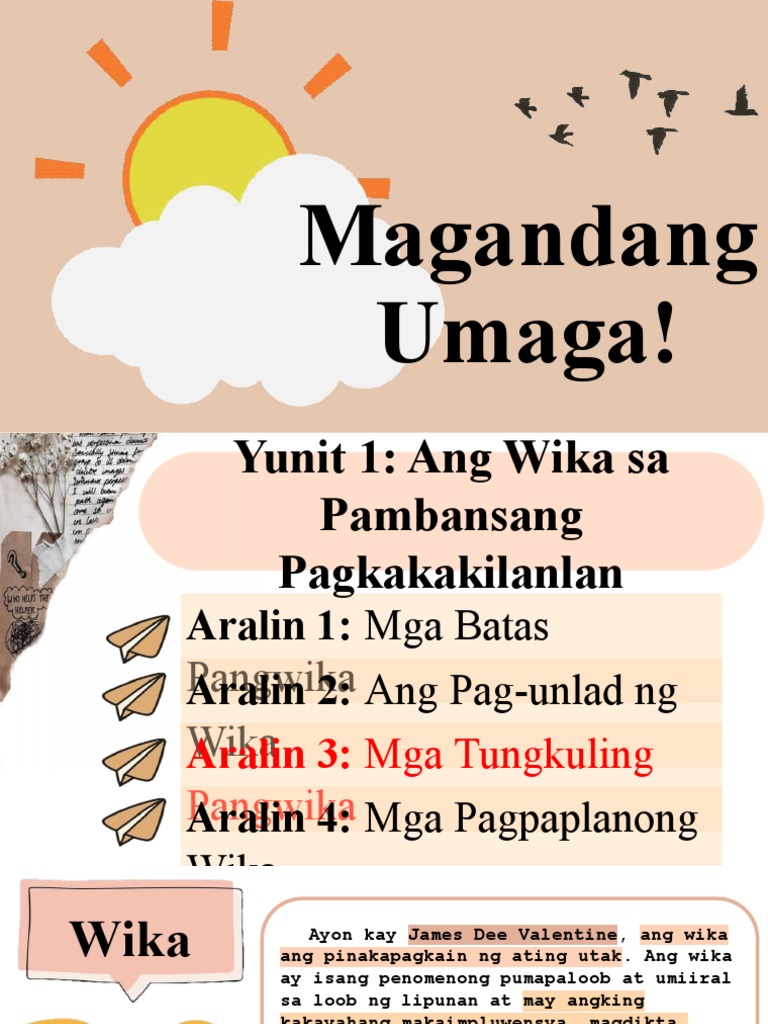 FIL 121 ARALIN 3 at 4 | PDF