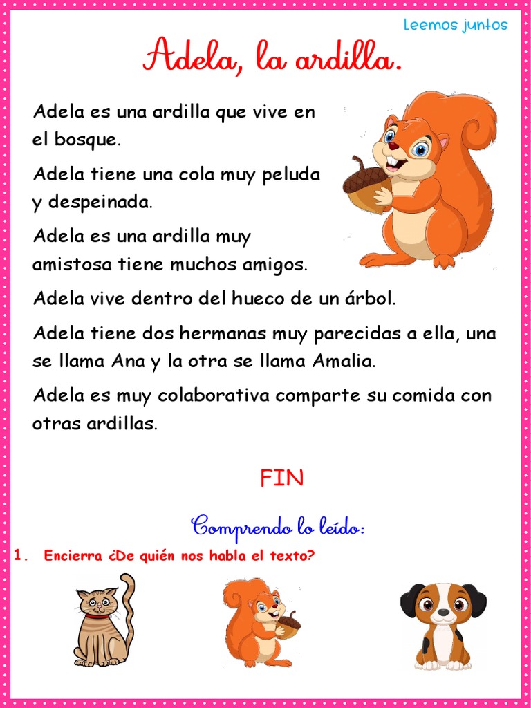 Adela la ardilla amistosa | PDF