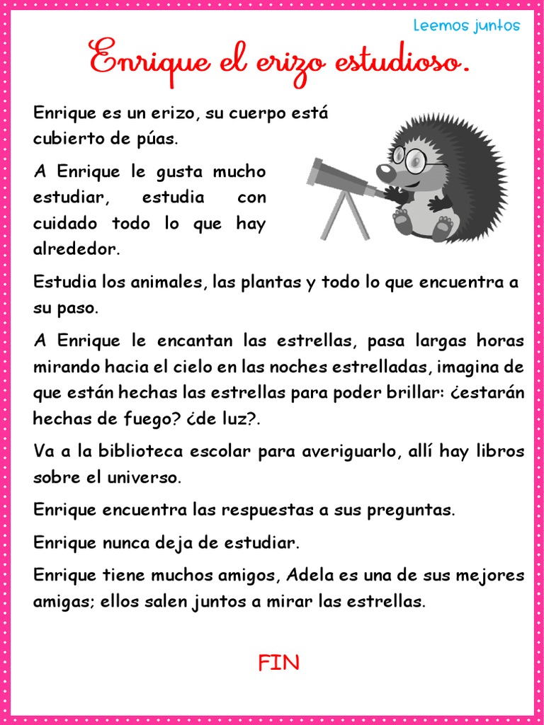 Enrique El Erizo Estudioso | PDF | Ficción general