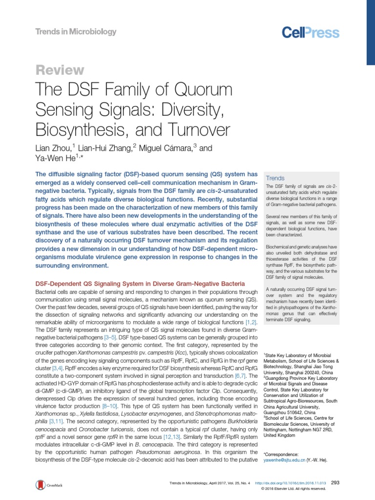 DSF Review - 2017 | PDF | Biosynthesis | Cell Signaling