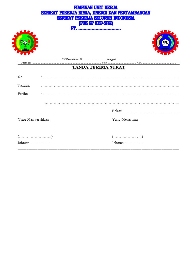 Tanda Terima Surat 16-4-14 | PDF