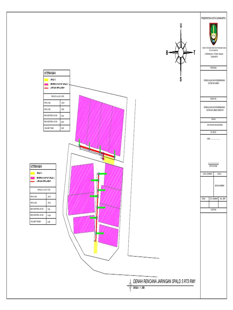 Keterangan: Denah Rencana Jaringan Spald S Rt3 Rw1 | PDF