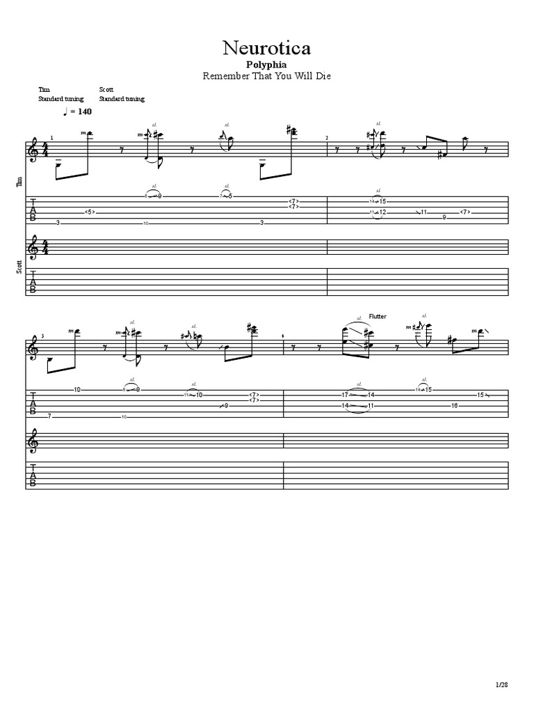 Neurotica Guitar Tabs | PDF