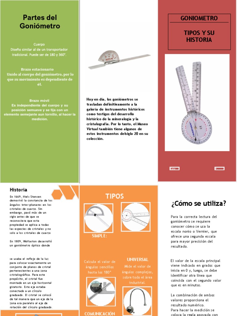 Act Goniometro Triptico Clase Metrologia FIME | PDF | Cristal ...