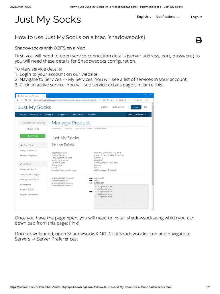 How To Use Just My Socks On A Mac (Shadowsocks) | PDF | Mac Os | Computer Architecture
