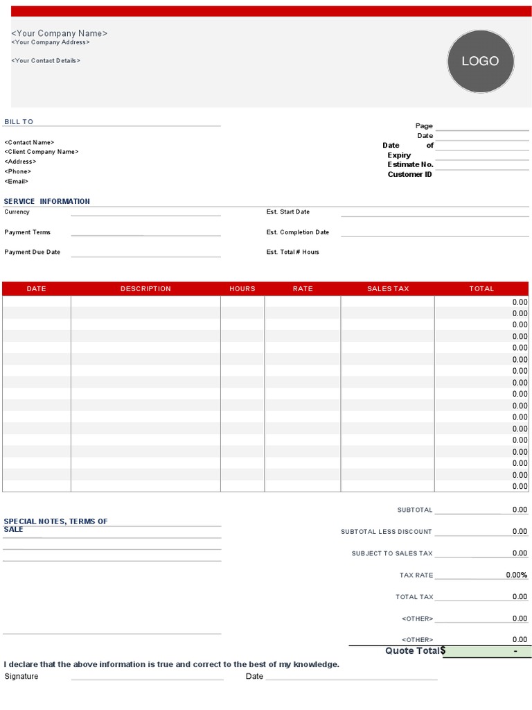 Services Proforma Invoice Template Word | PDF | Market (Economics) | Trade