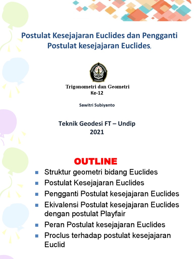Postulat Kesejajaran Euclides | PDF
