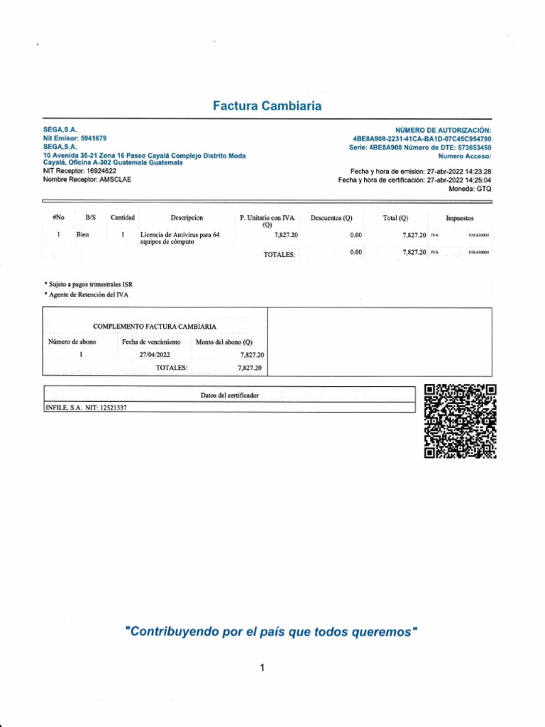 Factura Cambiaria - 20220706 - 0001 | PDF | Factura | Contabilidad