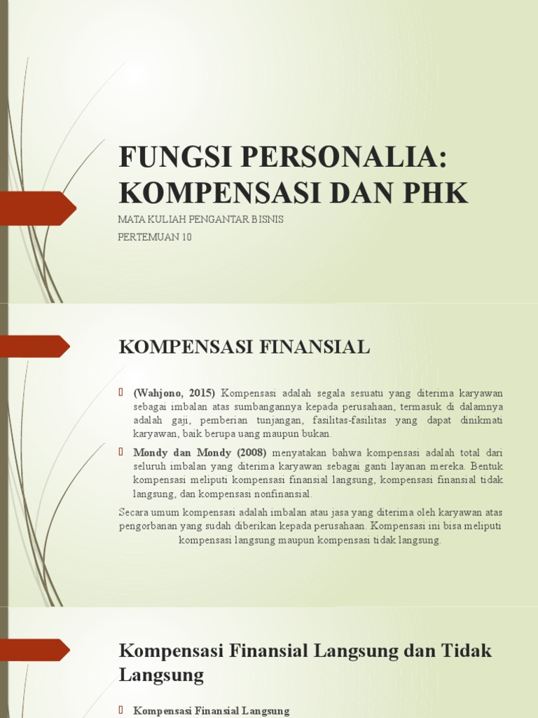 Fungsi Personalia (Kompensasi Dan PHK) | PDF