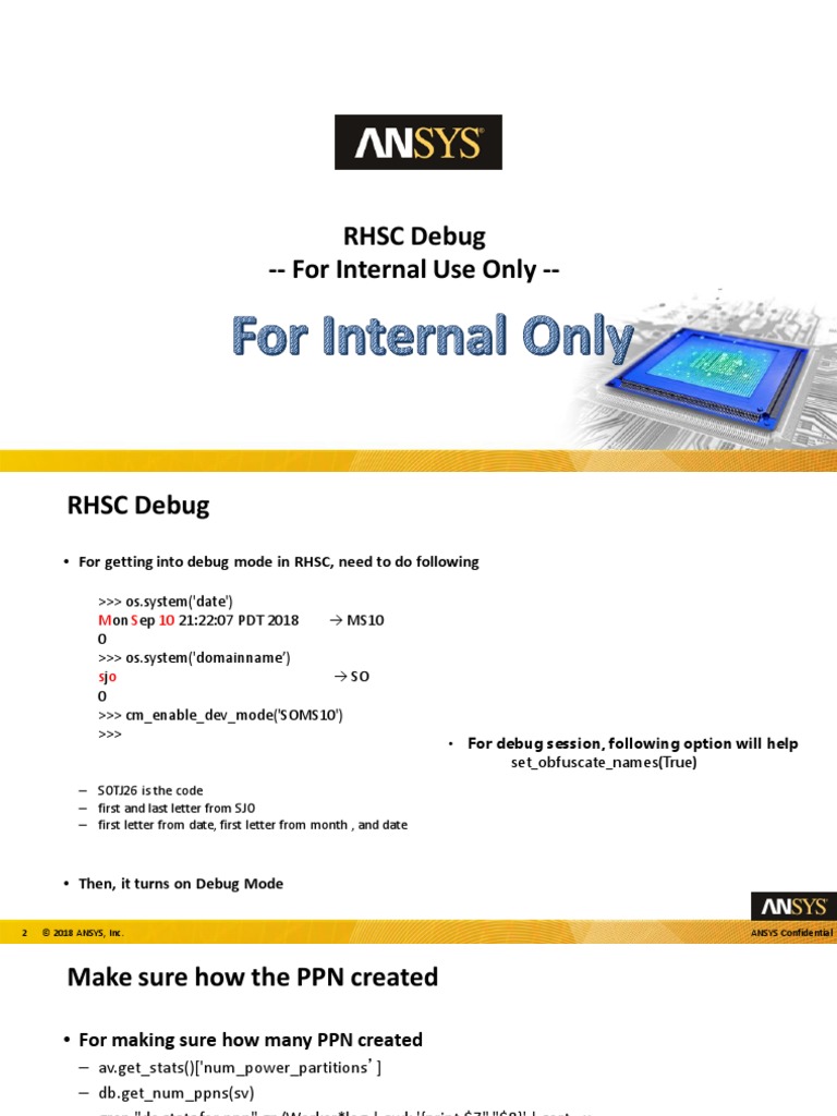 RHSC Debug - For Internal Use Only - : 1 © 2018 ANSYS, Inc. ANSYS Confidential | PDF | Computing ...