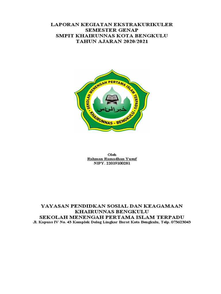 Laporan Ekskul 2020-2021 | PDF