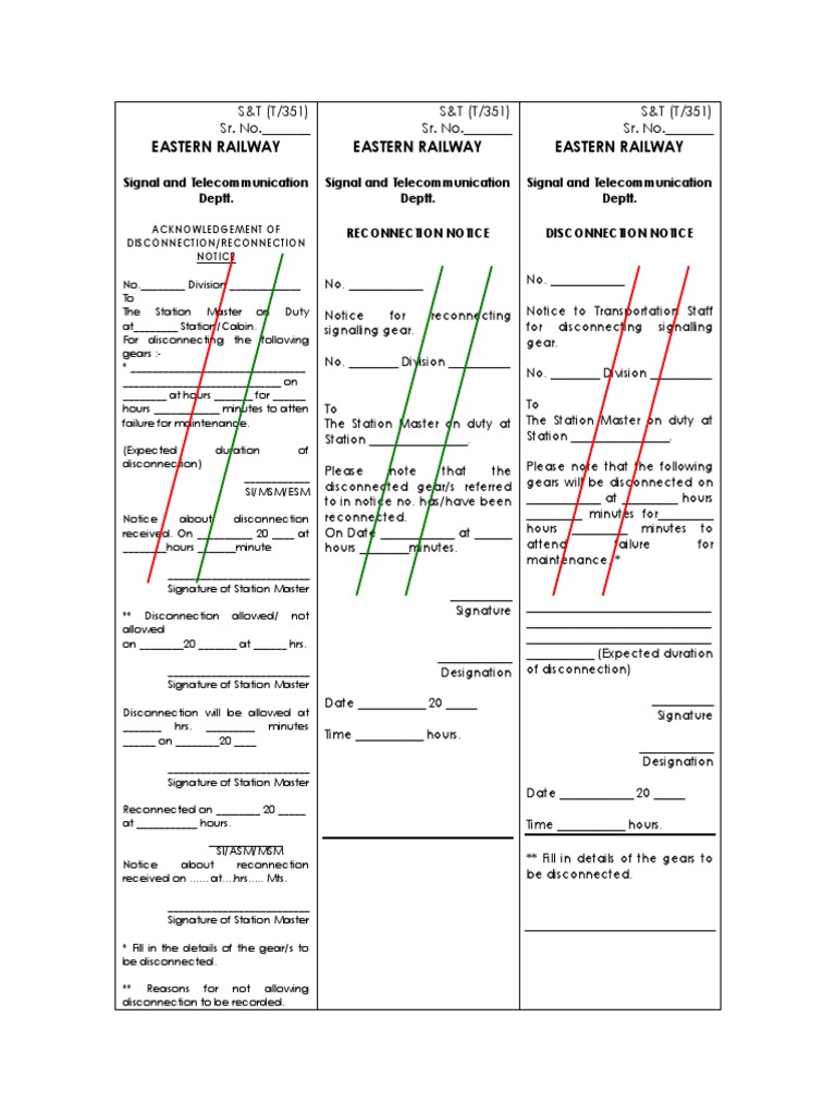 FORMS | PDF | Train | Traffic Light