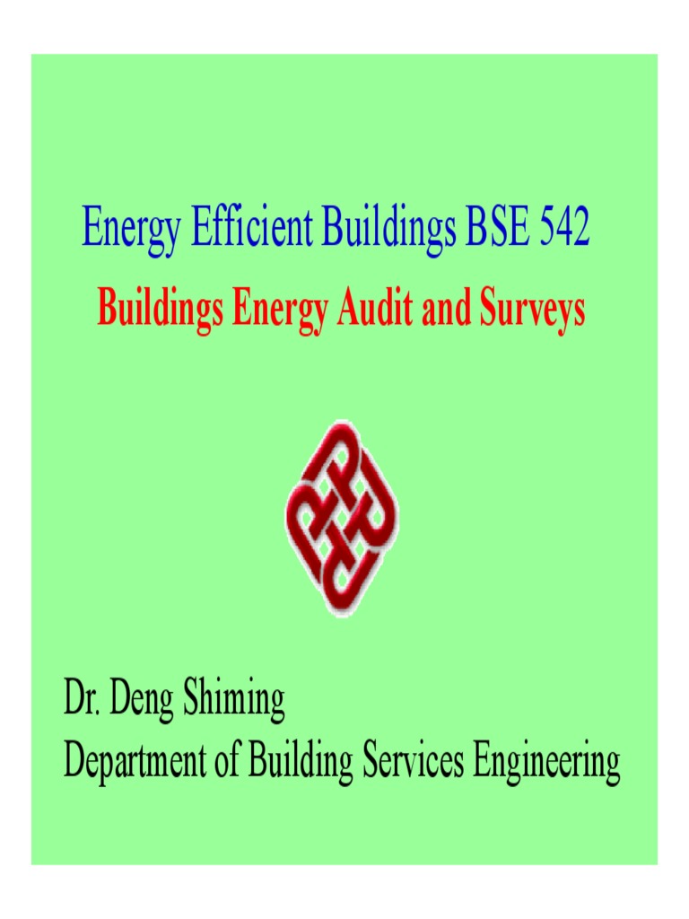 Energy Efficient Buildings BSE 542 | PDF | Audit | Energy Conservation