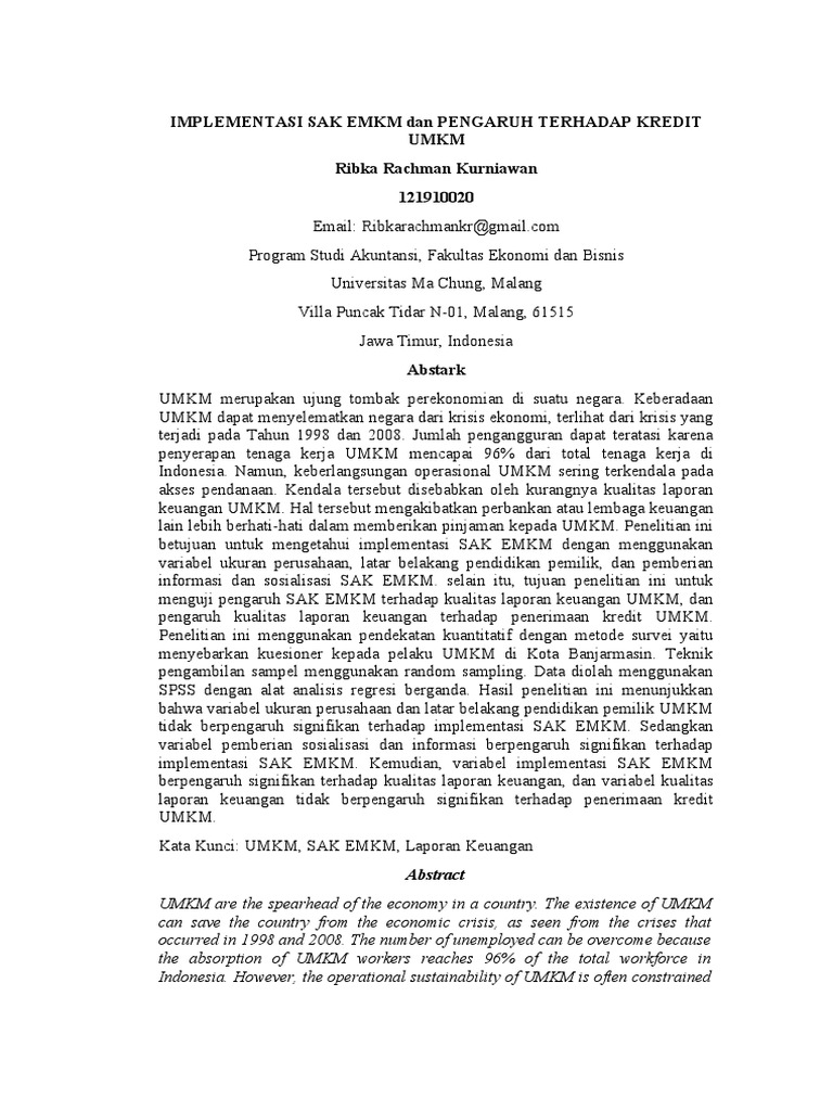 UAS Artikel - AKI | PDF