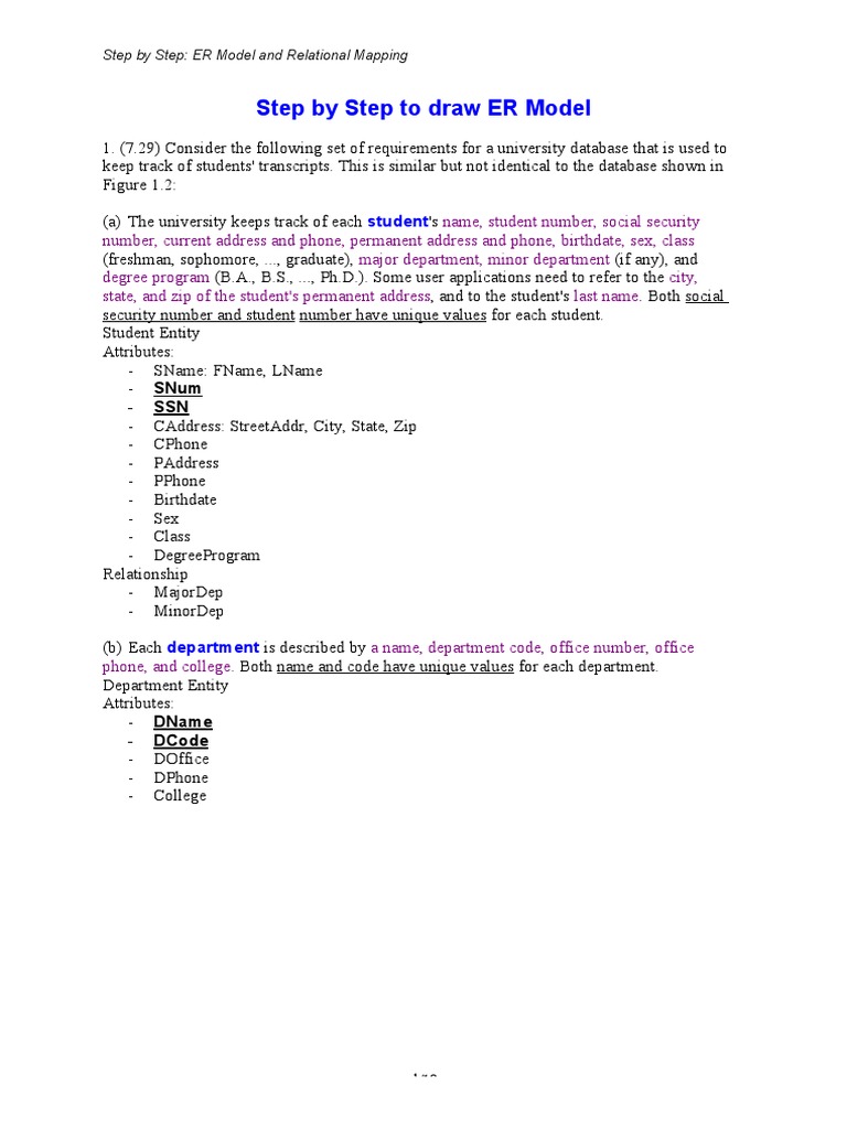 S01 Lab01 Er Into Create Database Tables Stepbystep Pdf Relational Database Information