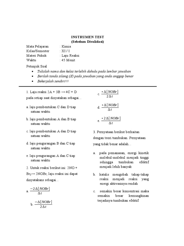 Instrumen Test | PDF
