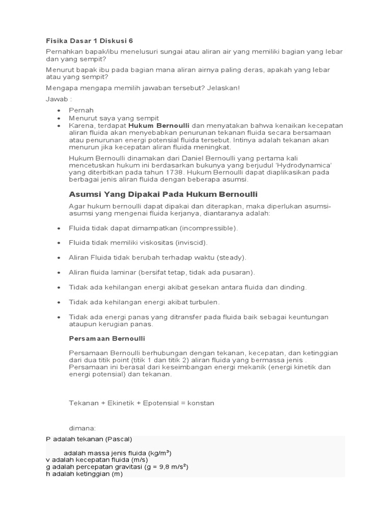 Fisika Dasar 1 Diskusi 6 | PDF