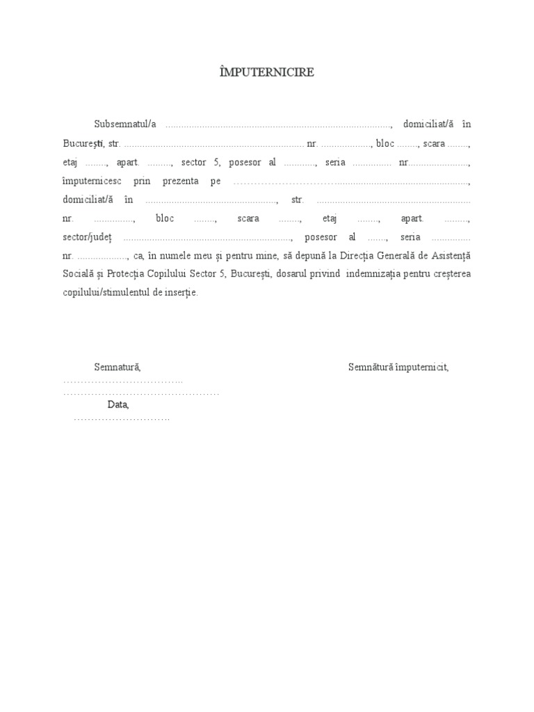 Împuternicire | PDF