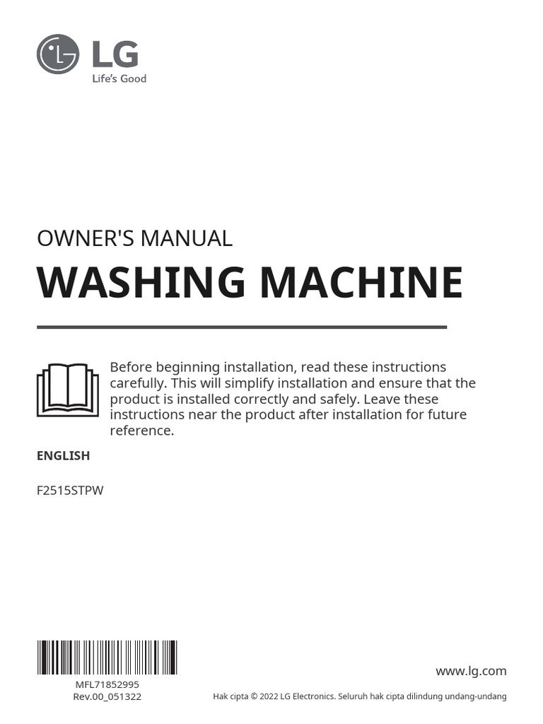 Manual Book Washing Machine | PDF | Ac Power Plugs And Sockets | Tap ...