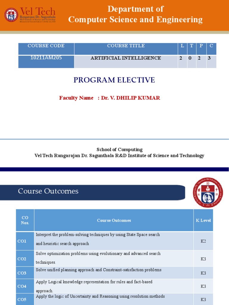 Unit1 AI PPT Dhilip Updated | PDF | Artificial Intelligence ...