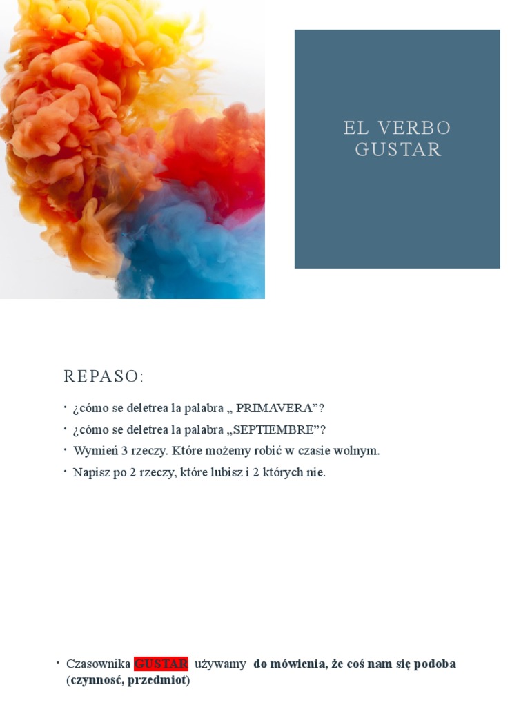 EL VERBO GUSTAR y Rutina Diaria | PDF | Artes del Lenguaje y Comunicación