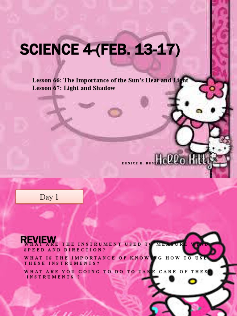 SCIENCE 4 - (FEB. 13-17) : Lesson 66: The Importance of The Sun's Heat ...